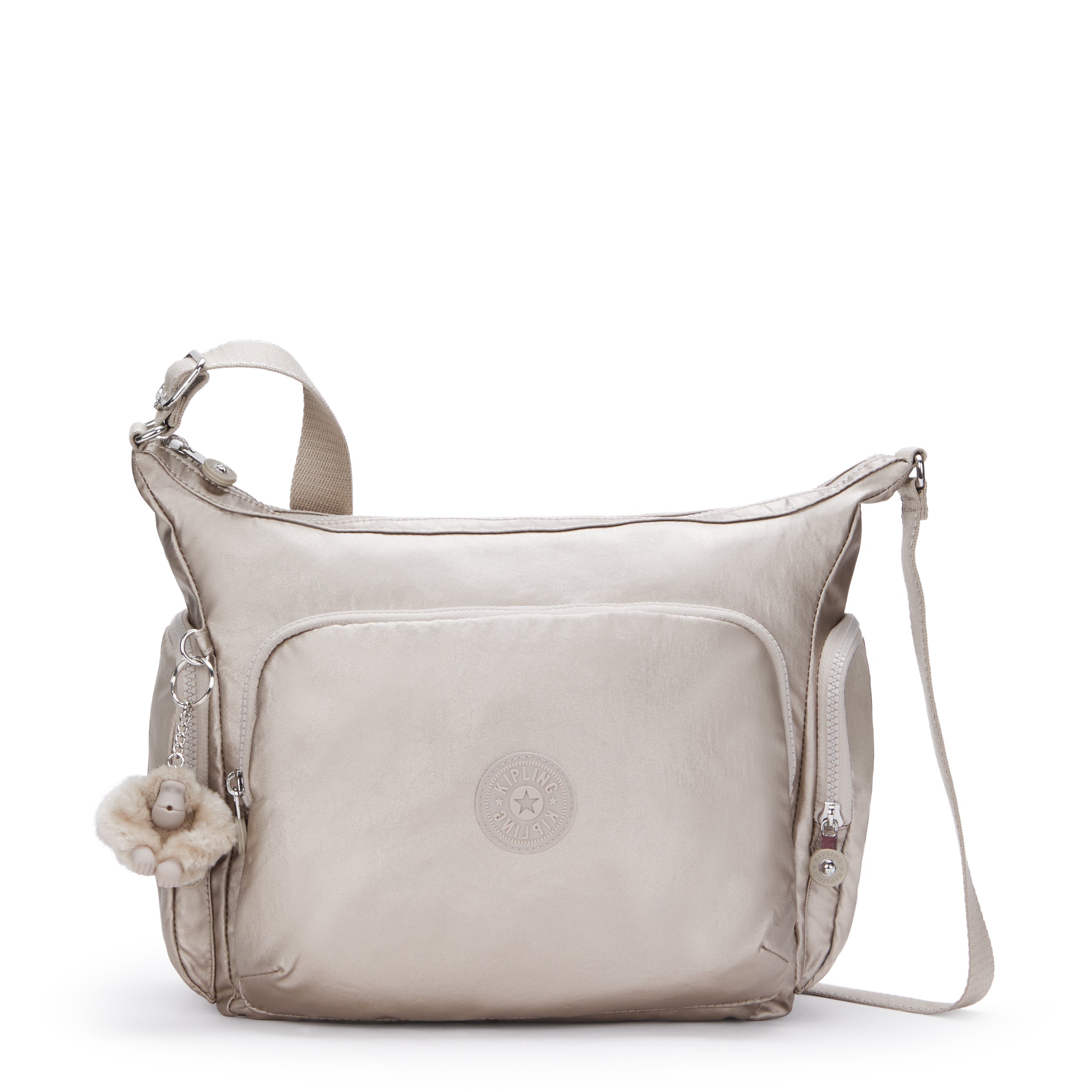 KIPLING-Gabb-Large Crossbody Bag with Adjustable Straps-Metallic Glow ...
