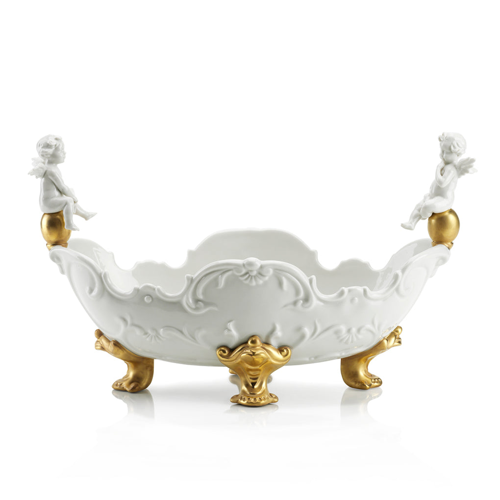 Baroque Oval Centerpiece With 2 Cherubs – Jashanmal Bahrain