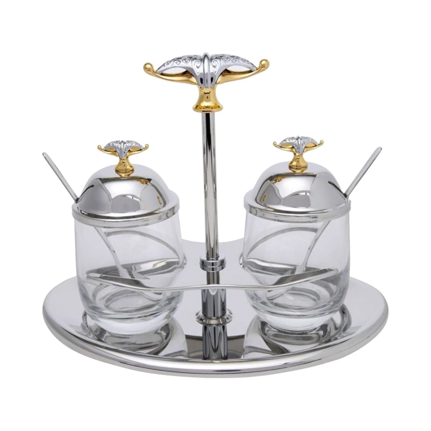 Regent Malaika Double Jam Dish Set - Silver - 198281 – Jashanmal Bahrain